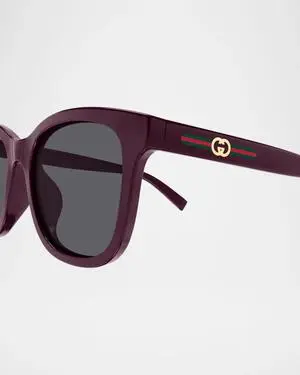 Gucci 55mm Square Sunglasses - Violet