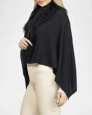 Gorski Stole With Select Mongolian Lamb Trim - Black