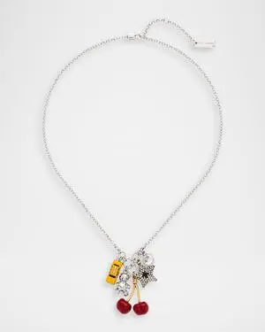 Marc Jacobs The Trinket Cluster Charm Necklace - Silver/mul