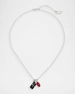 Marc Jacobs Trinket Charm Pendant Necklace - Silver/mul