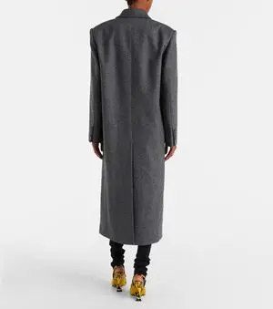 Attico Wool-blend Double-breasted Coat