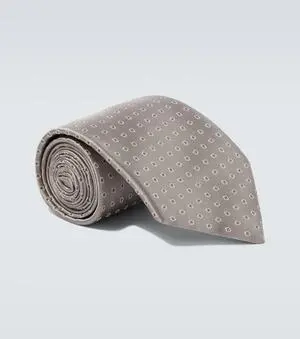 Charvet Silk Necktie - Grey