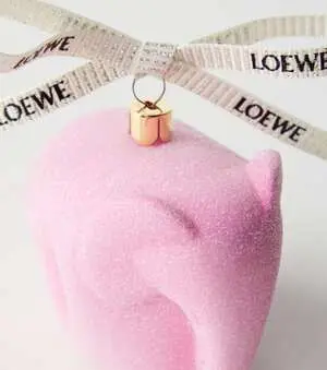 Loewe Elephant Glitter Glass Ornament