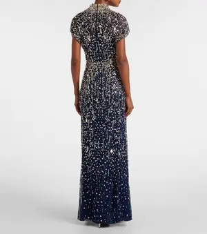 Jenny Packham Sylvie Embellished Gown - Blue