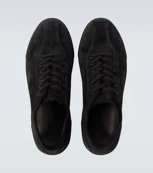 THE ROW Suede Lace-up Sneakers - Black