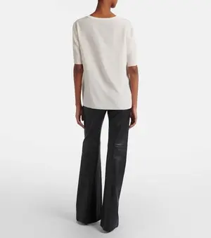 JOSEPH Tafira Mid-rise Flared Leather Pants - Black