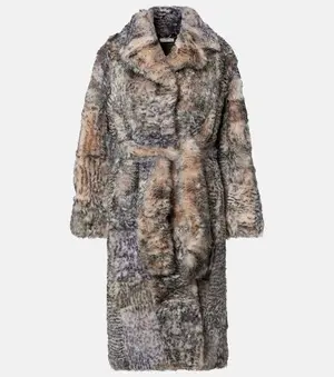 JACQUES WEI Shearling Wrap Coat