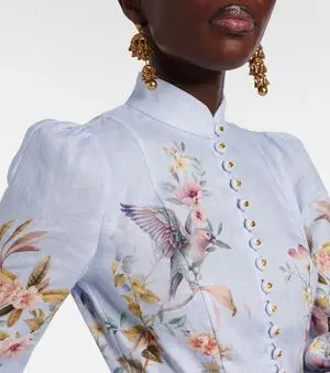 Zimmermann Rebellion Printed Linen Mini Dress
