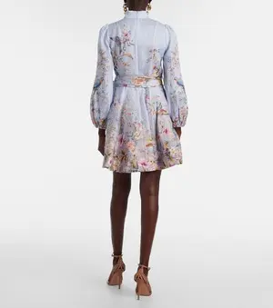 Zimmermann Rebellion Printed Linen Mini Dress