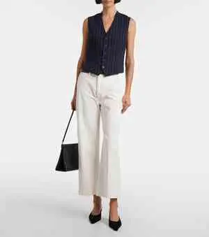 Ralph Lauren Striped Wool Vest - Blue