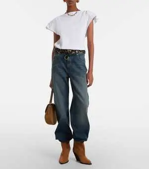 Isabel Marant Étoile Leyane Suede Cowboy Boots