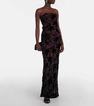 RODARTE Floral Devoré Velvet Gown