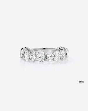 Ring Concierge Oval Lab Diamond Band Wedding Band - Platinum