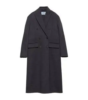 Prada Wool-cashmere Double-breasted Coat - Grey