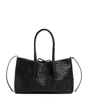 Bottega Veneta Leather Reversible Tote Bag - Silver