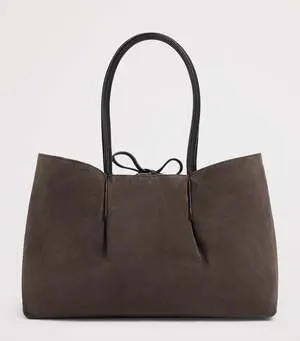Bottega Veneta Leather Reversible Tote Bag - Silver