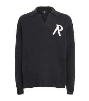REPRESENT Cotton-blend Bouclé Polo Sweater