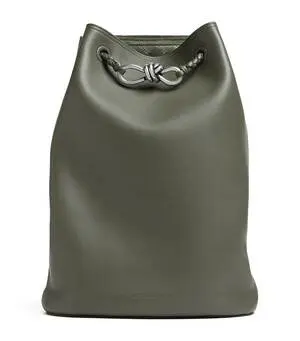 Bottega Veneta Leather Andiamo Backpack - Green