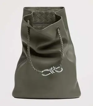 Bottega Veneta Leather Andiamo Backpack - Green