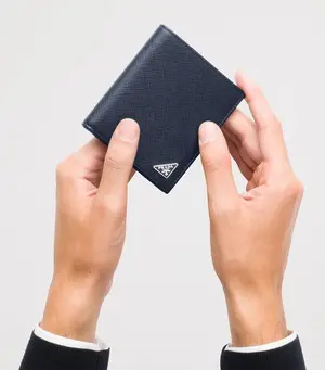 Prada Saffiano Leather Logo Wallet