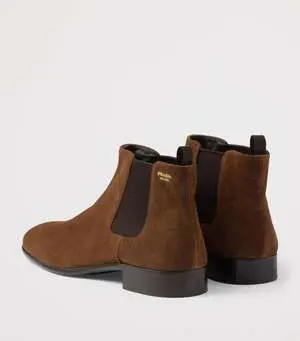 Prada Suede Chelsea Boots - Brown