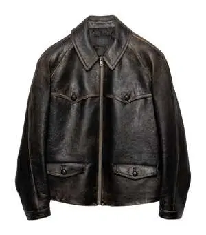 Prada Goatskin Collared Jacket