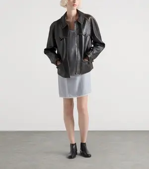 Prada Goatskin Collared Jacket