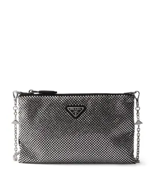 Prada Mini Crystal-embellished Pouch