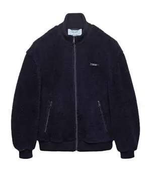 Prada Fleece Bomber Jacket - Blue