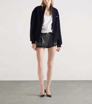 Prada Fleece Bomber Jacket - Blue