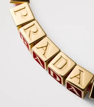 Prada Nappa Leather Charm Bracelet - Red