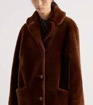 Prada Shearling Coat - Brown