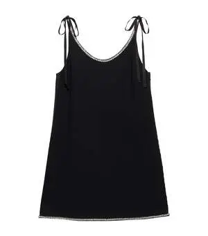 Prada Sablé Embellished Mini Dress