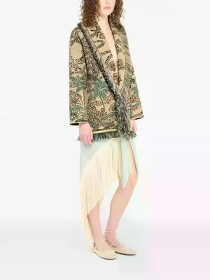 Alanui Sketched Fringed Cardigan - Neutrals