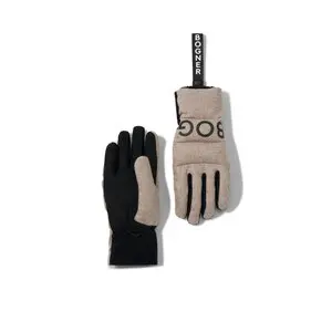 Bogner Walker Flannel Gloves - Greige/black