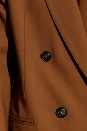 Etro Wool Double-breasted Blazer - Brown