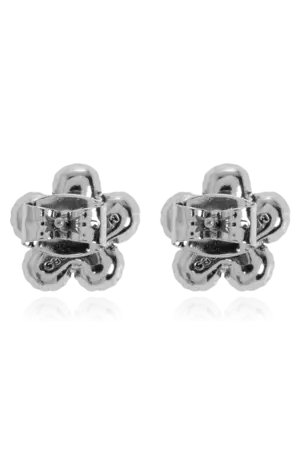 Marc Jacobs Brass Flower Earrings - Silver