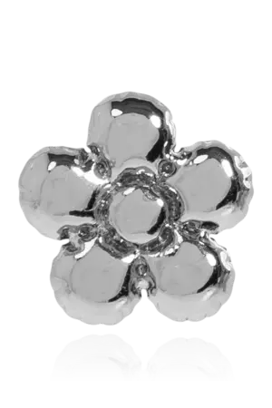 Marc Jacobs Brass Flower Earrings - Silver