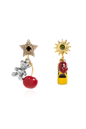 Marc Jacobs Drop Earrings With Pendants - Multicolour