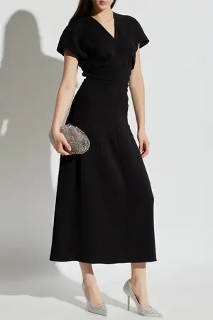 ANINE BING V-neck Midi Dress - Black