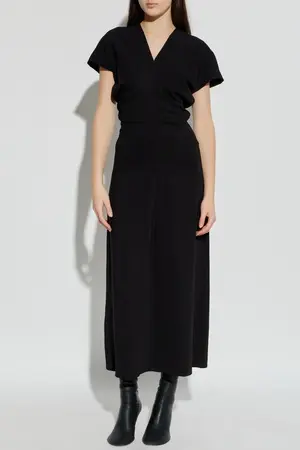 ANINE BING V-neck Midi Dress - Black