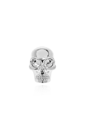 Alexander McQueen Brass Skull Earring - Silver