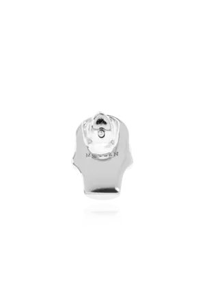Alexander McQueen Brass Skull Earring - Silver