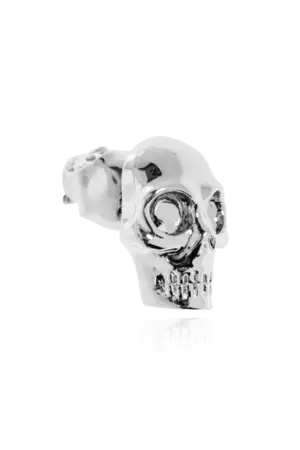 Alexander McQueen Brass Skull Earring - Silver