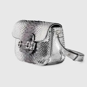 Gucci Horsebit 1955 Aura Python Mini Shoulder Bag