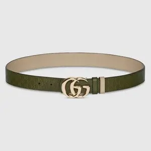 Gucci Reversible Gg Marmont Belt - Green