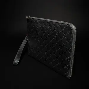 Gucci Gg Embossed Leather Medium Pouch