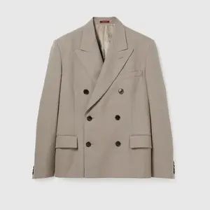 Gucci Double-breasted Wool Mouliné Jacket