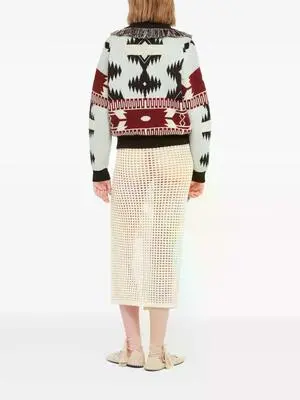 Alanui Icon Jacquard Fringed Cardigan