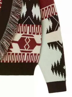 Alanui Icon Jacquard Fringed Cardigan